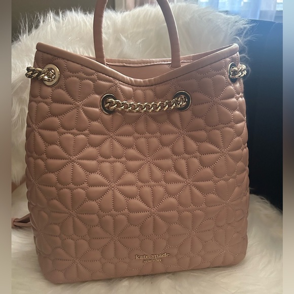 kate spade | Bags | Kate Spade Quilted Leather Backpack Wsnap Closure ...
